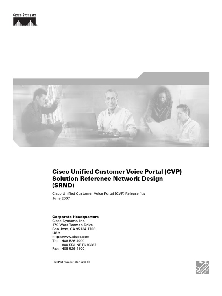 Cisco Unified Customer Voice Portal (CVP) Solution Reference Network ...