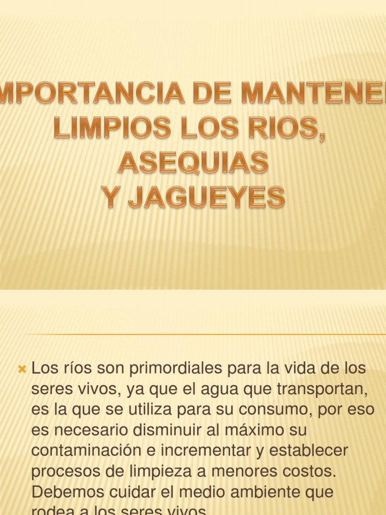Importancia de Mantener Los Rios Limpios | PDF