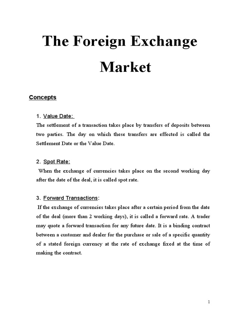 The Foreign Exchange Market | PDF | Foreign Exchange Market | Arbitrage
