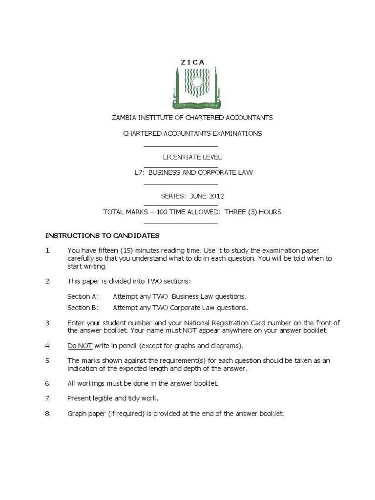 L7 Business & Company Law Q&A | PDF | Precedent | Partnership