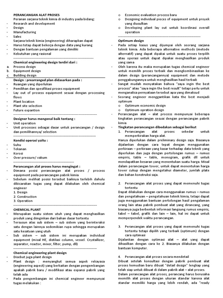 Perancangan Alat Proses | PDF