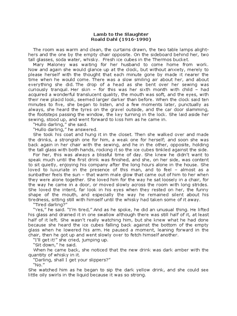 Lamb To The Slaughter | PDF | Nature