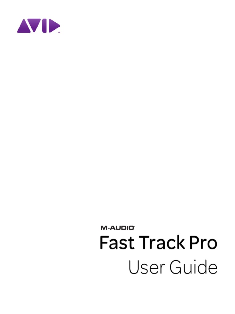 M Audio Fast Track Pro Manual | PDF