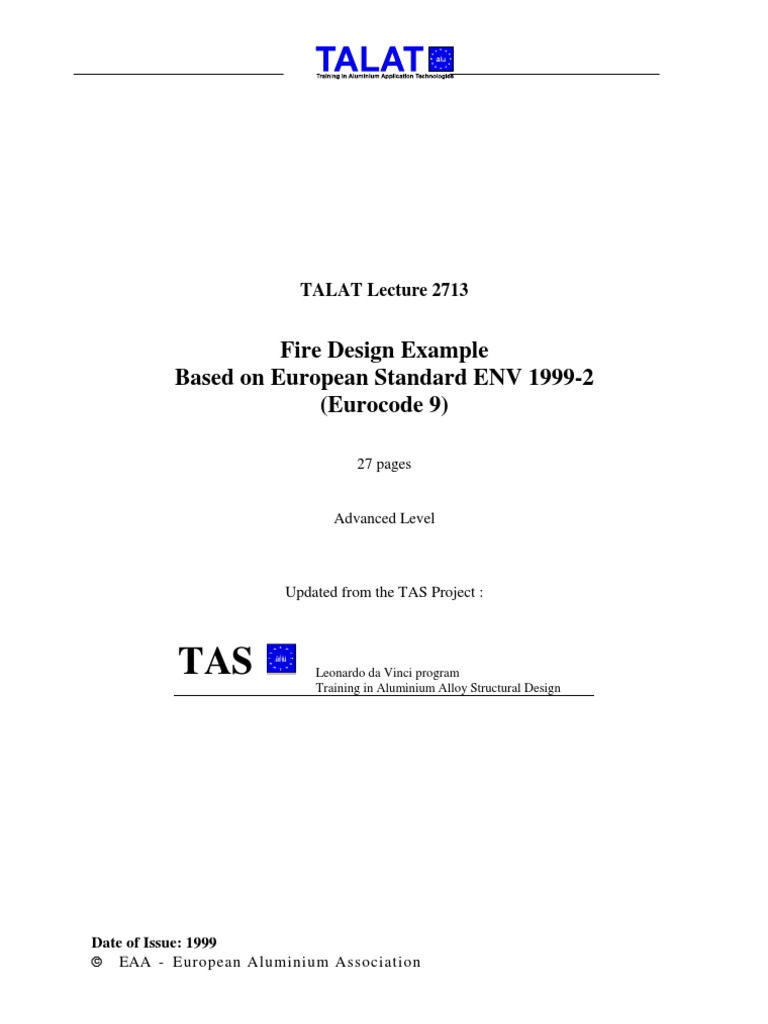 Eurocode 9 Fire Design Guide | PDF | Young's Modulus | Thermal Insulation