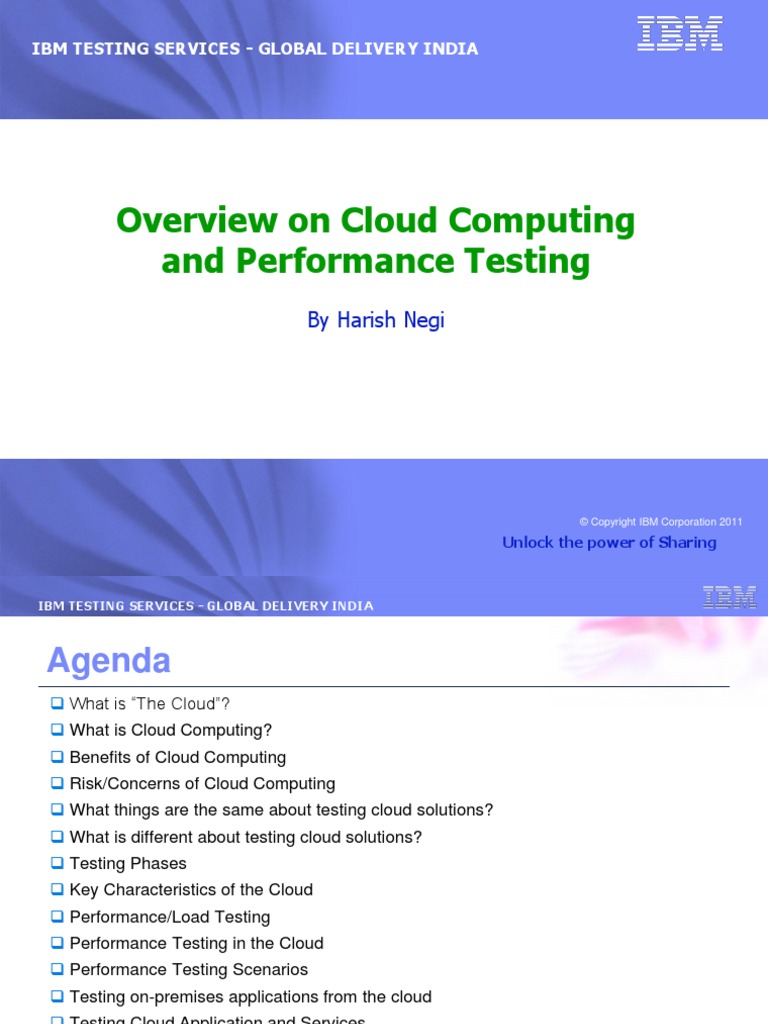 Overview On Cloud Computing and Performance Testing | PDF | Platform As ...