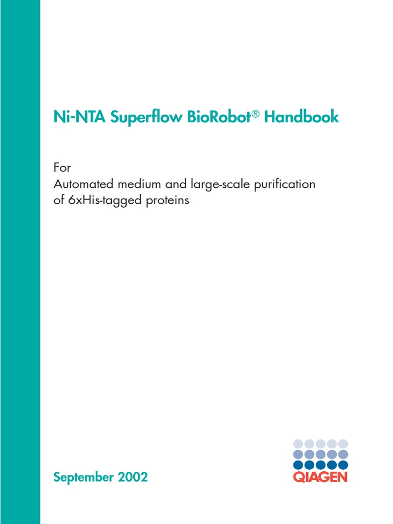En Ni NTA Superflow BioRobot Handbook | PDF | Plasmid | Proteins