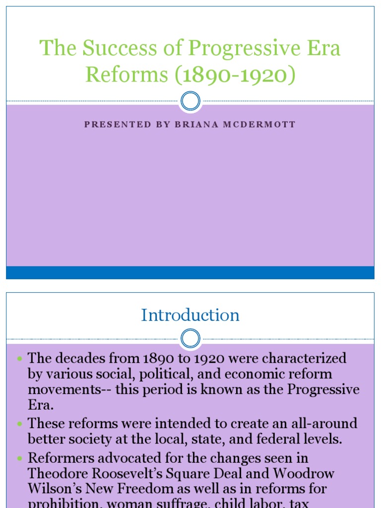 Progressive Era Reforms Powerpoint | PDF | Progressive Era ...