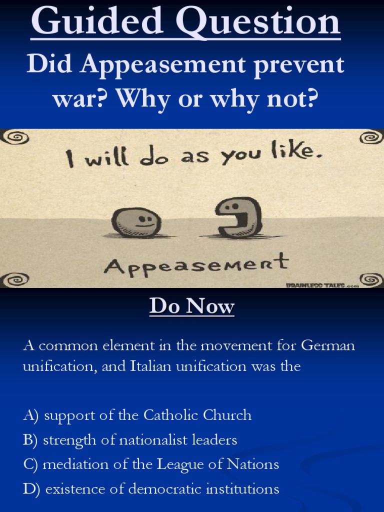 Did Appeasement Prevent War? Why or Why Not? | PDF | History