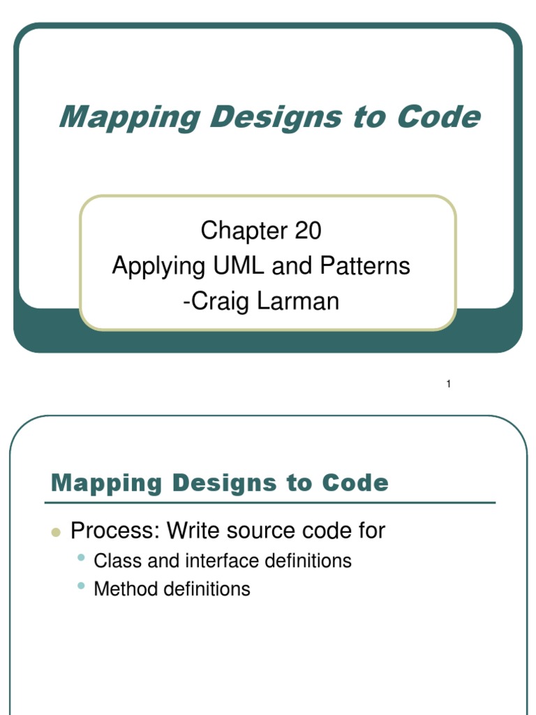 Larman Chapter 20 Pdf Class Computer Programming Method Computer Programming 0794