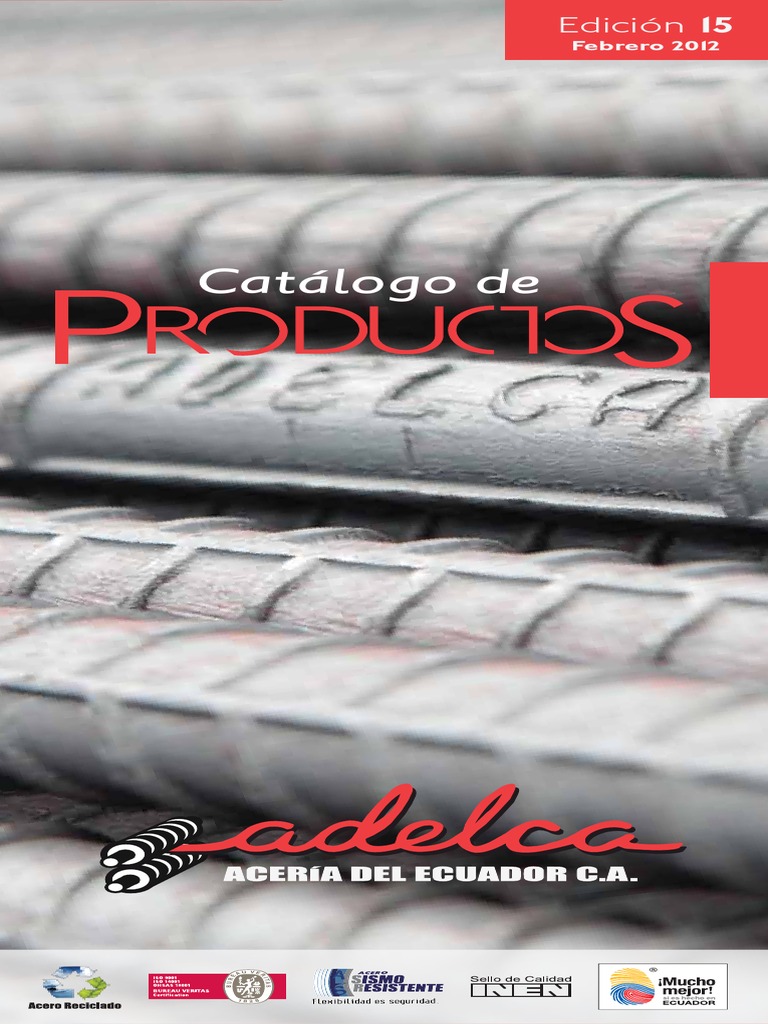 Especificaciones-Varillas y Productos ADELCA | PDF | Acero | Cemento