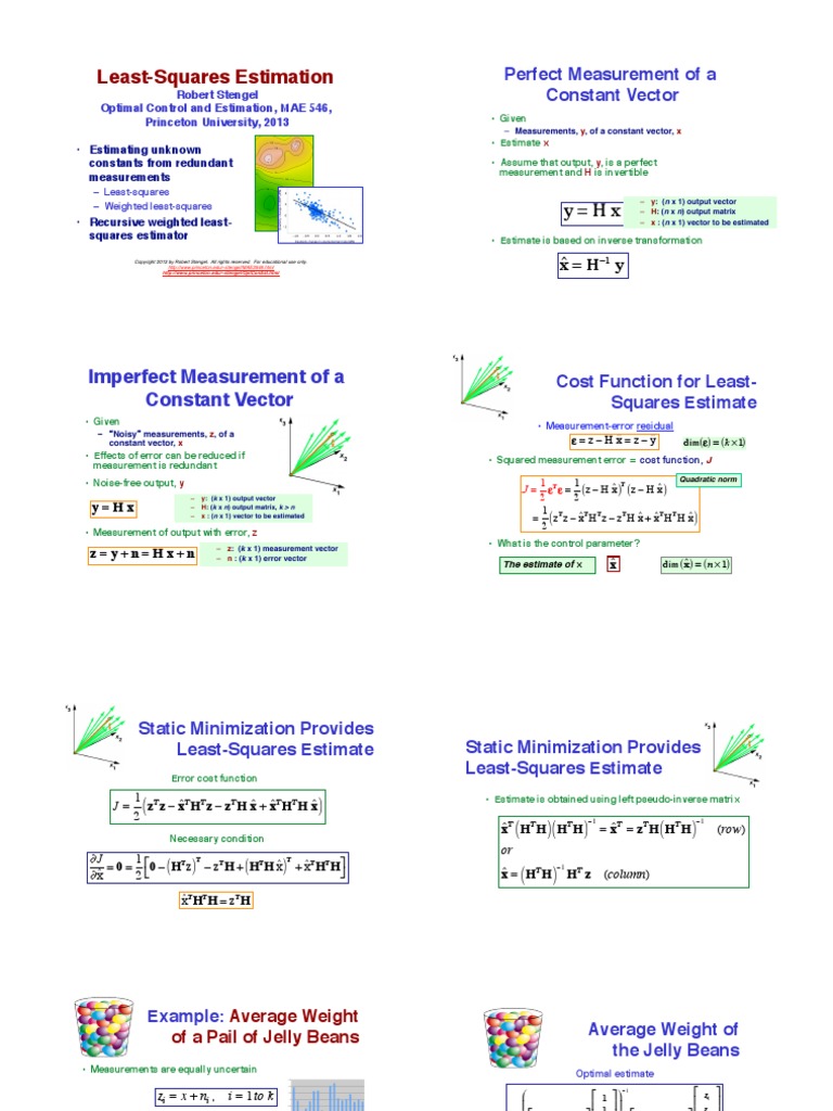 Mae 546 Lecture 16 | PDF | Least Squares | Errors And Residuals