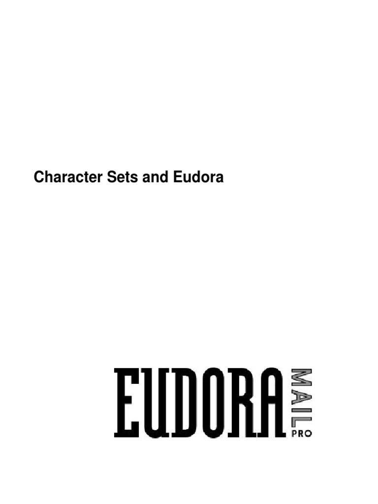 Eudora Mail Pro: Character Sets and Eudora | PDF | License | Ascii
