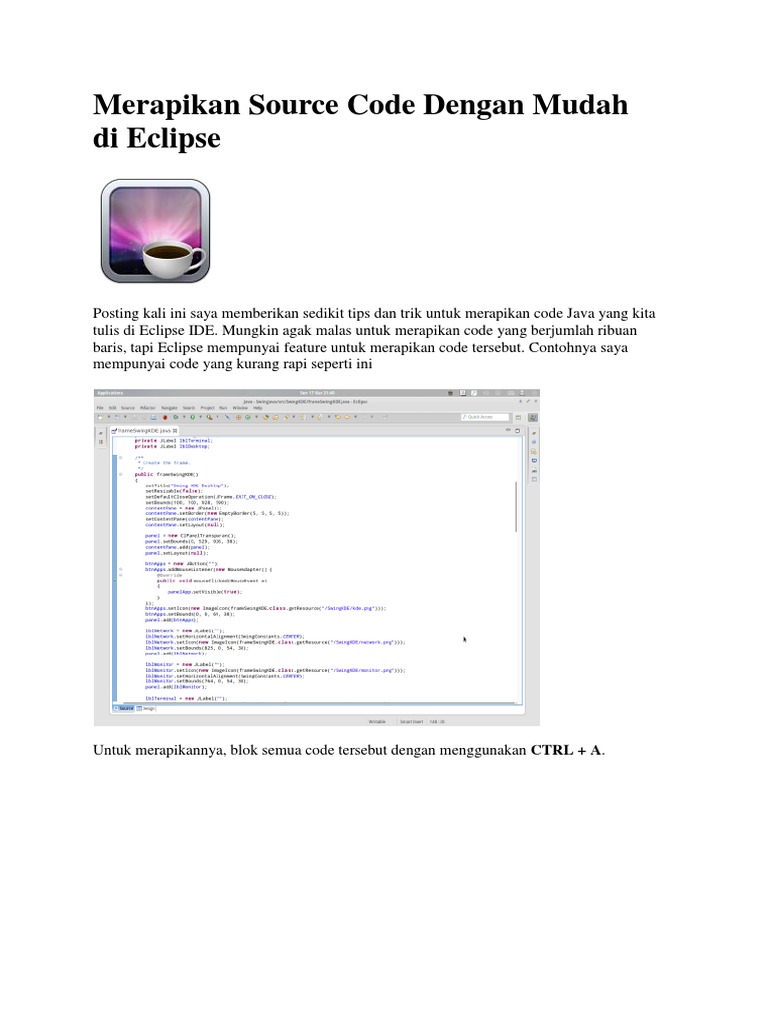 Merapikan Source Code Dengan Mudah Di | PDF | Metode & Bahan Ajar ...
