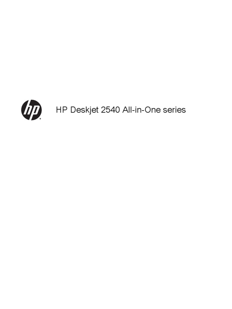 HPDeskjet 2540 User Manual | Download Free PDF | Printer (Computing) | Image Scanner