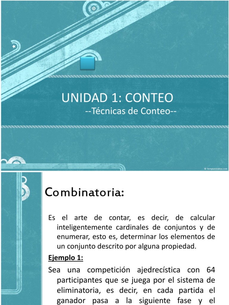 Técnicas de Conteo y Combinatoria | PDF | Conjunto (Matemáticas ...