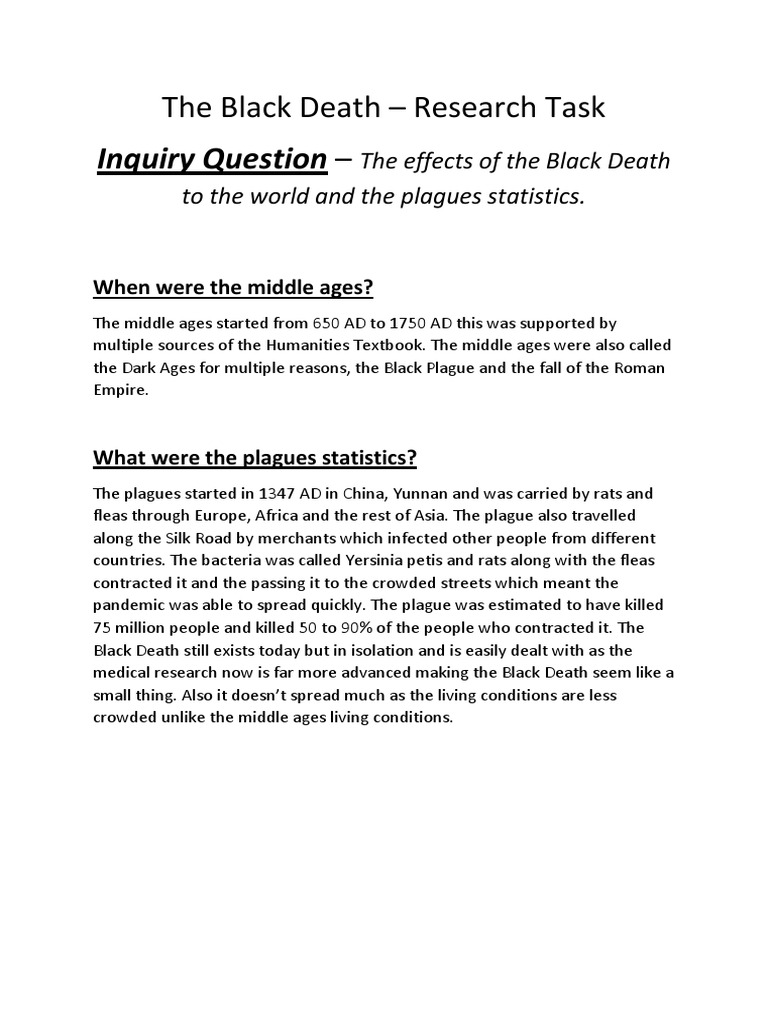 The Black Death | PDF | Black Death | Medical Humanities