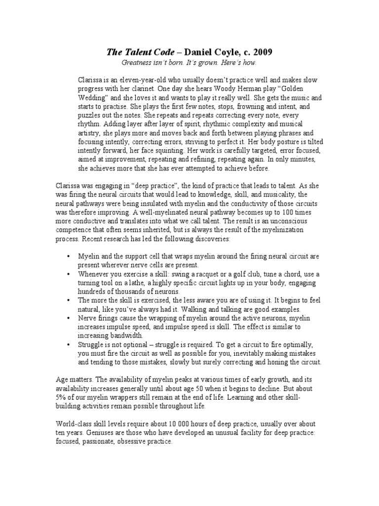 The Talent Code | PDF