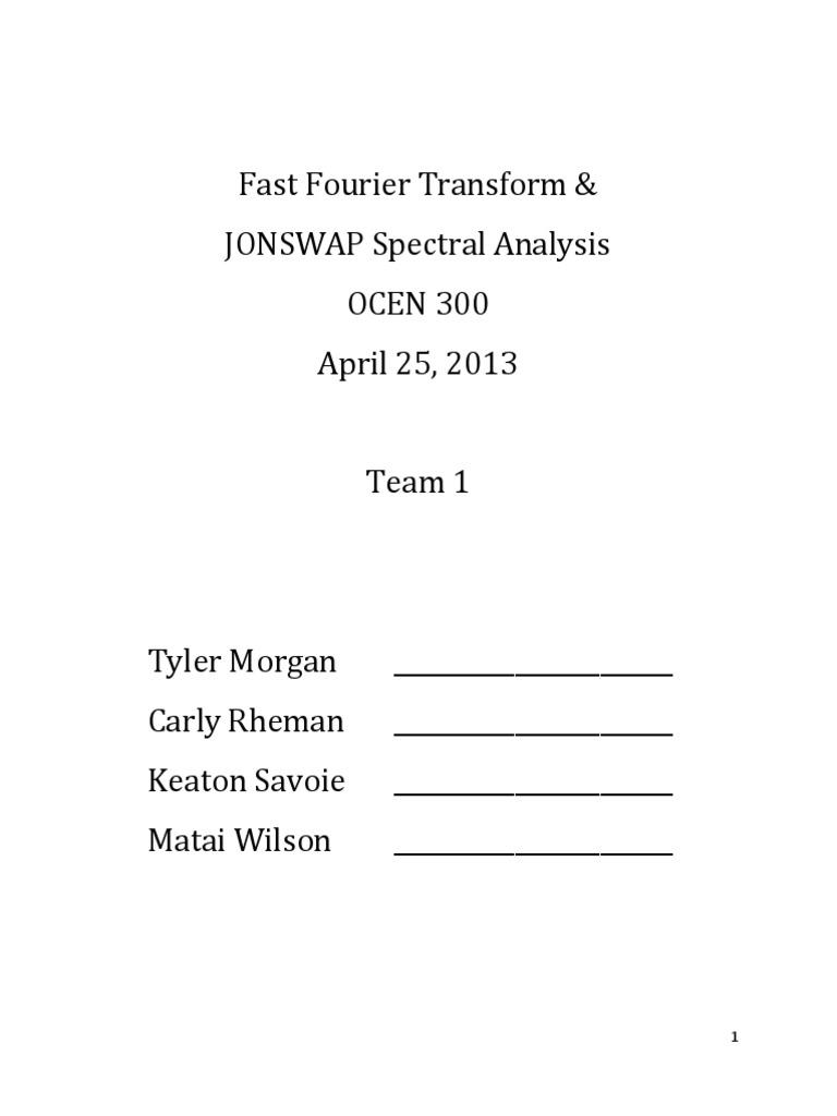 FFT and JONSWAP Wave Analysis in MATLAB | PDF | Spectral Density | Waves