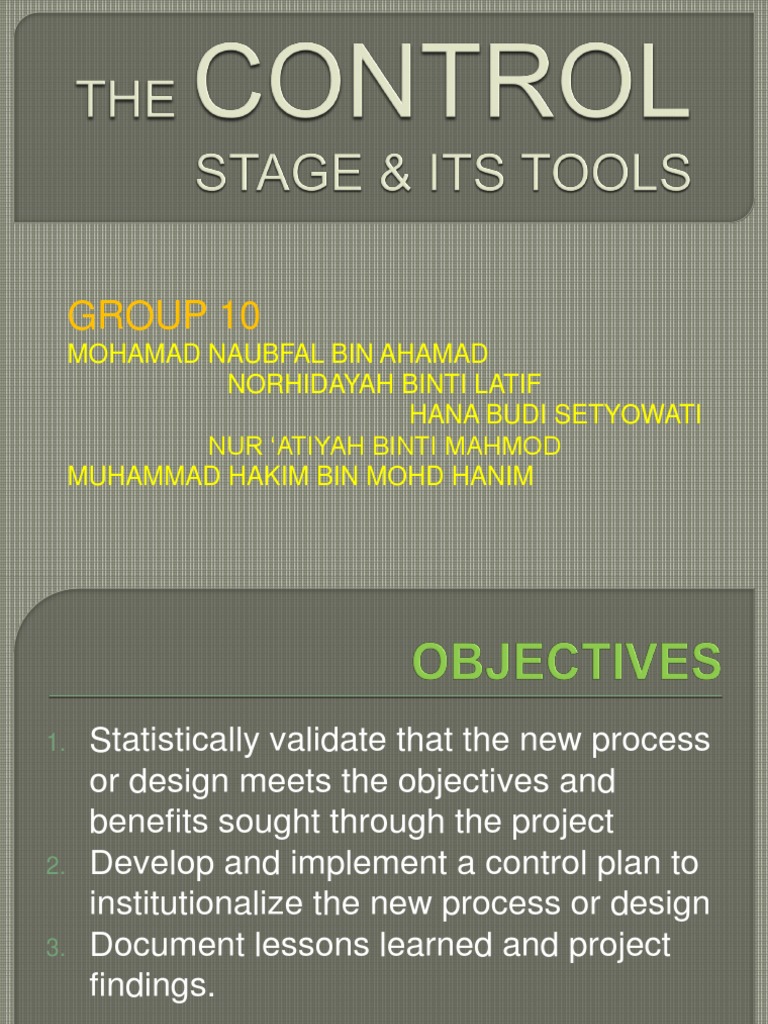 GROUP 10 PROCESS CONTROL PLAN | PDF | Specification (Technical Standard ...