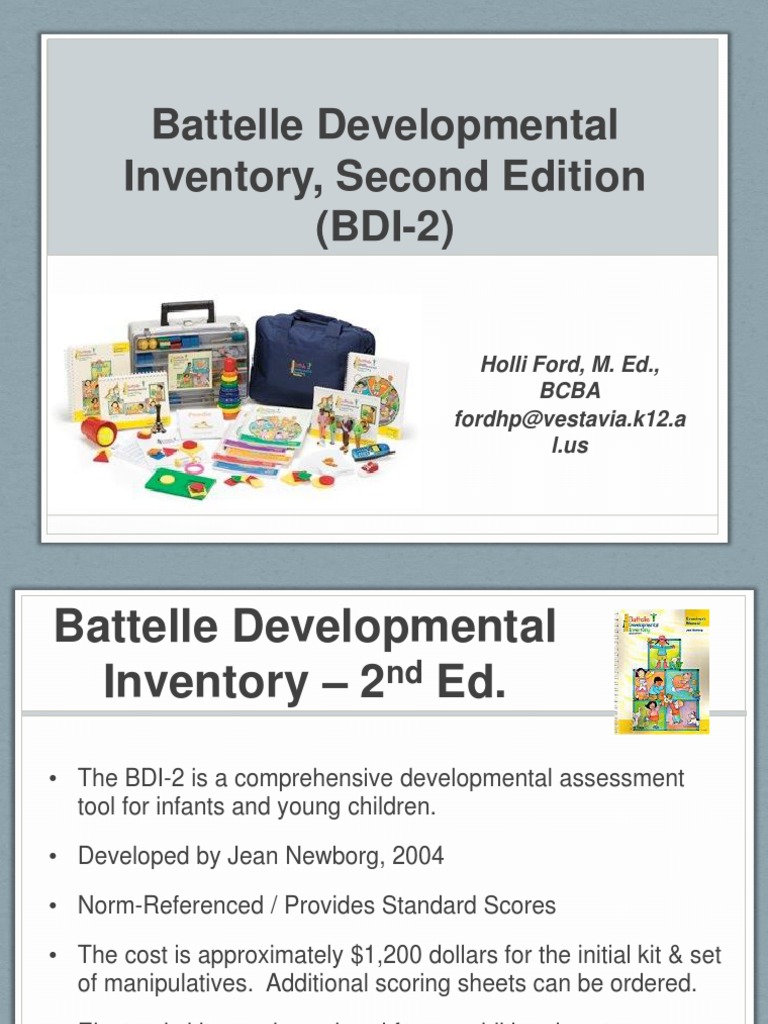 Bdi 2.Original | Individualized Education Program | Special Education