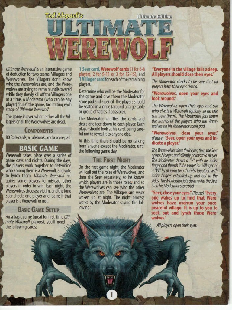 Ultimate Werewolf | PDF | Language Arts & Discipline | Foreign Language ...
