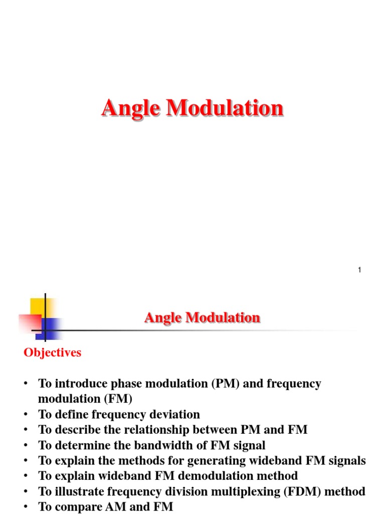 Angle Modulation | PDF | Frequency Modulation | Modulation