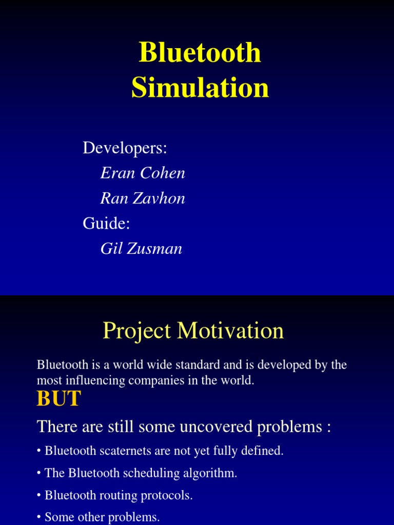 Bluetooth Simulation | PDF | Bluetooth | Communications Protocols