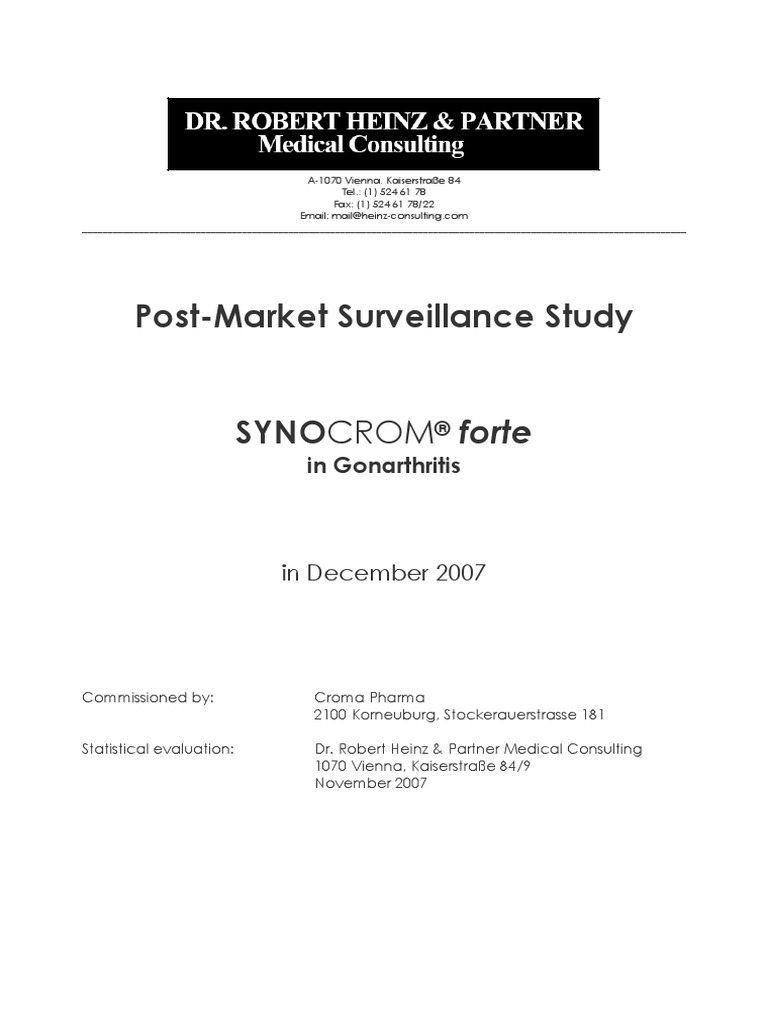 SYNOCROM Forte - Post-Market Surveillance Study 2007 en | PDF | Body ...