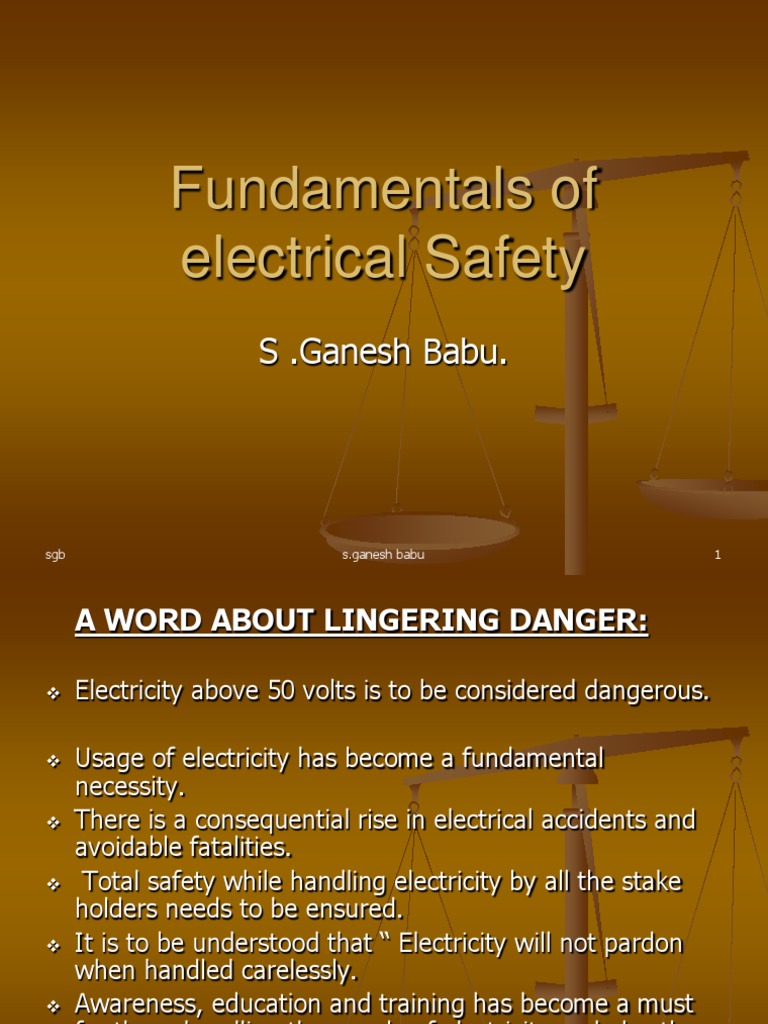 Electrical Safety Guidelines and Precautions | PDF | Electric Shock ...