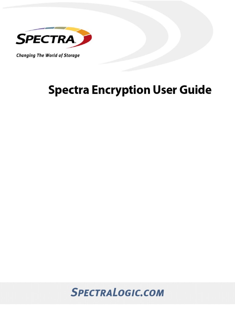 Spectra Encryption User Guide | PDF | Encryption | Password