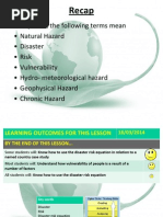 Understanding the Disaster Risk Formula | PDF | Volcano | Hazards