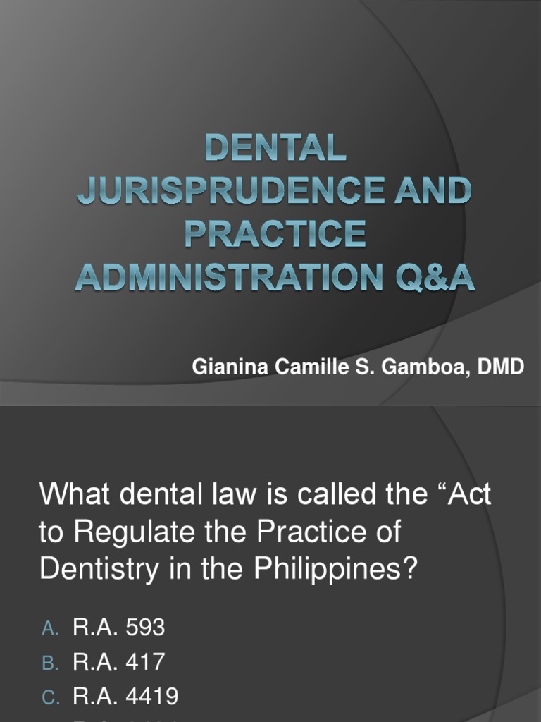 Aadental Jurisprudence and Practice Administration Q&A | PDF | Dental ...