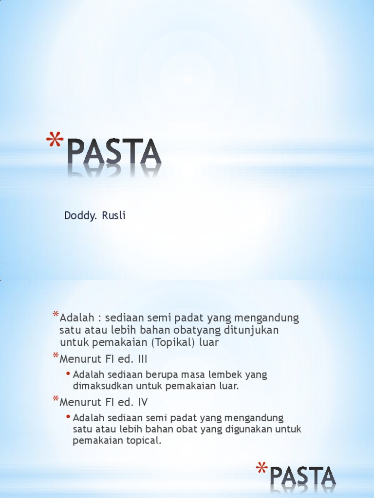 Sediaan Pasta | PDF | Karier & Perkembangan | Kesehatan Holistik