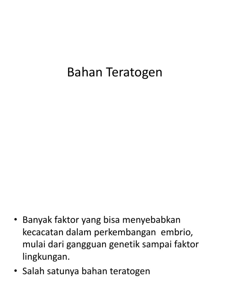 Bahan Teratogen | PDF