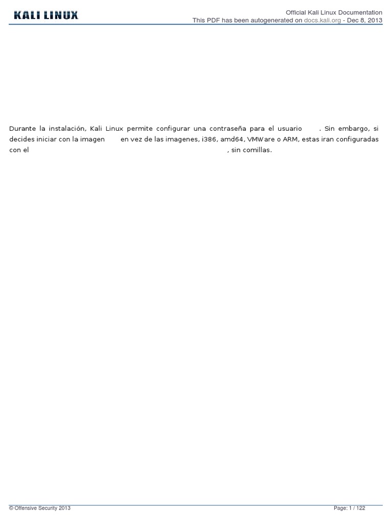 Kali Book Es | PDF | Distribución de Linux | Memoria USB