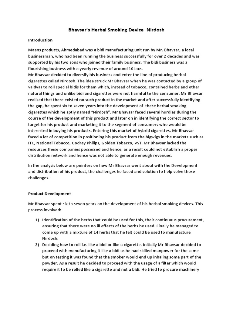 Nirdosh Case Study | PDF | Smoking | Cigarette