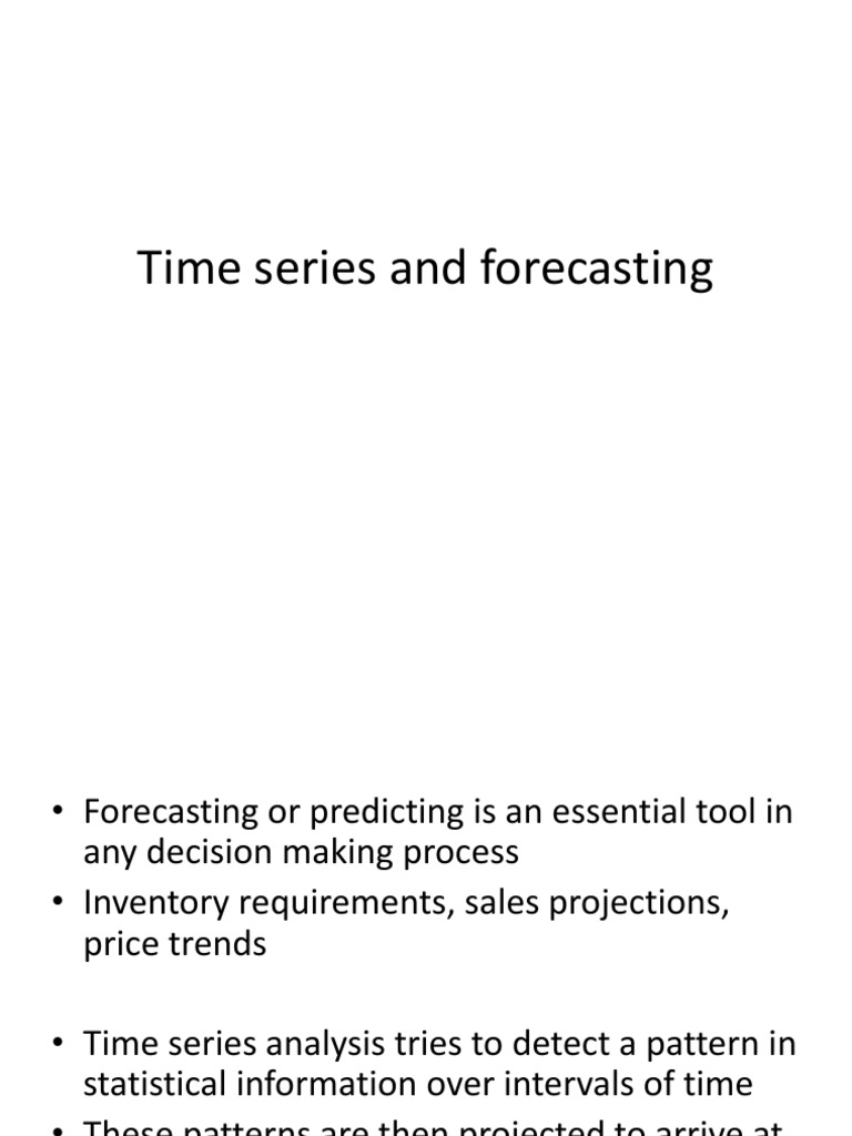 Time Series and Forecasting | PDF | Time Series | Forecasting
