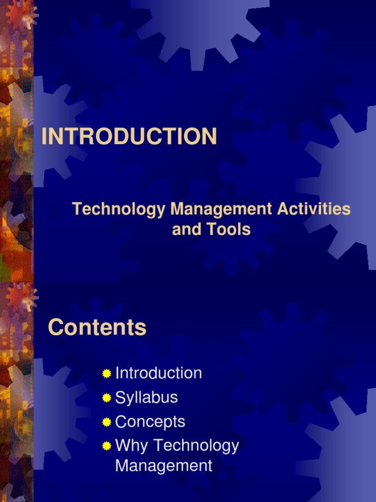 Technology Management Activities and Tools | PDF | Innovation | Science