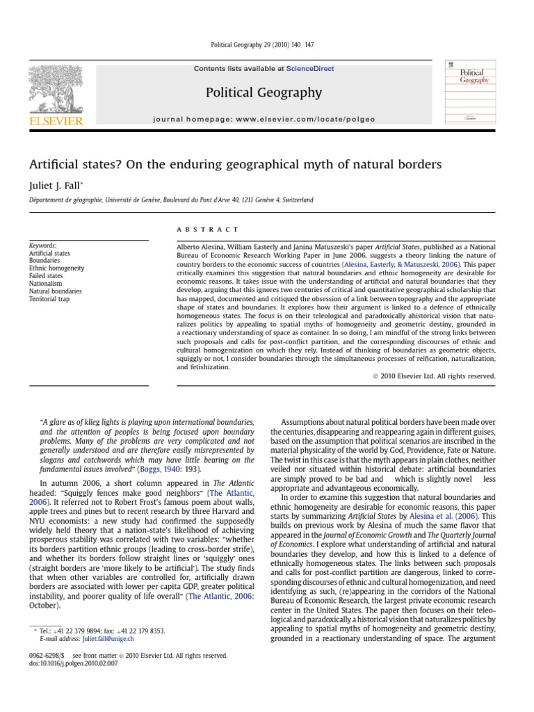 Artificial States | PDF | Geography | Social Science