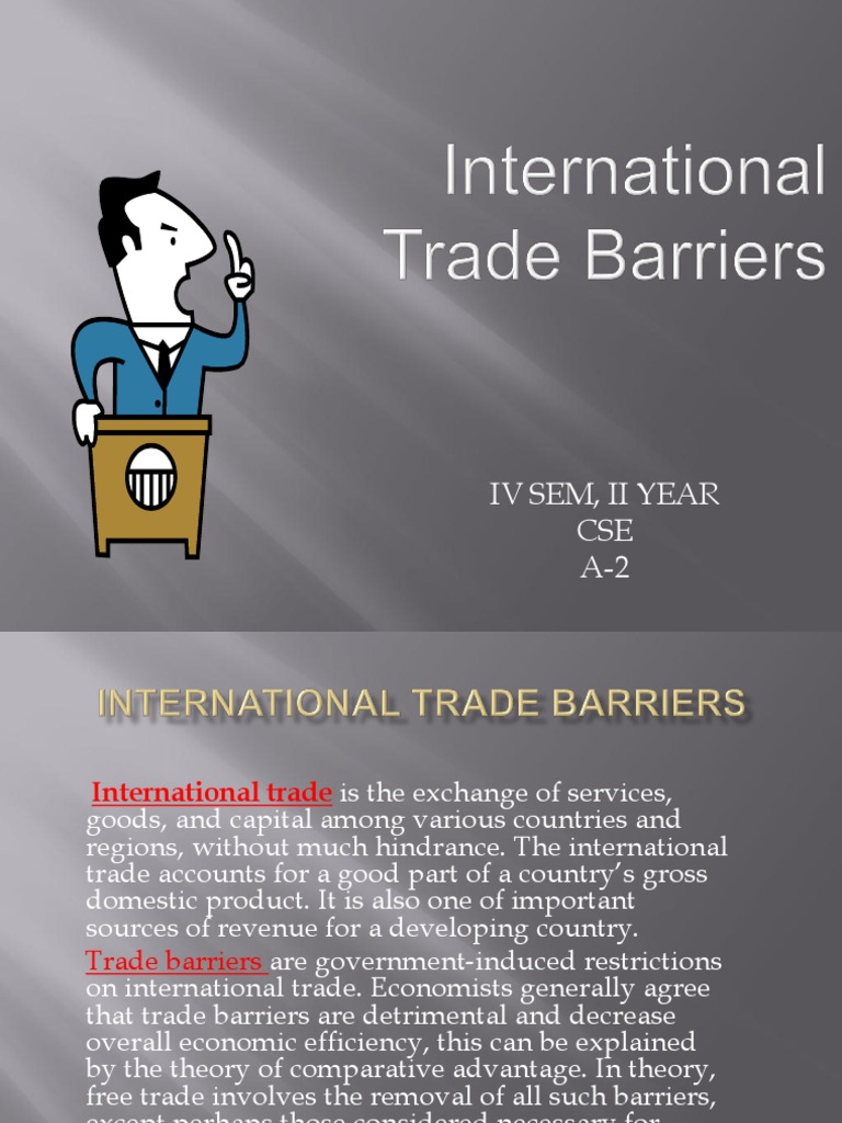 trade barrier ppt | Tariff | Non Tariff Barriers To Trade