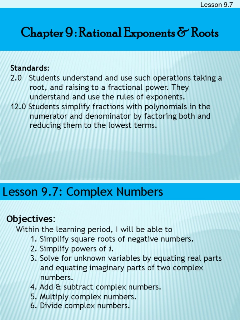 Complex Numbers and Imaginary Units | PDF | Fraction (Mathematics ...