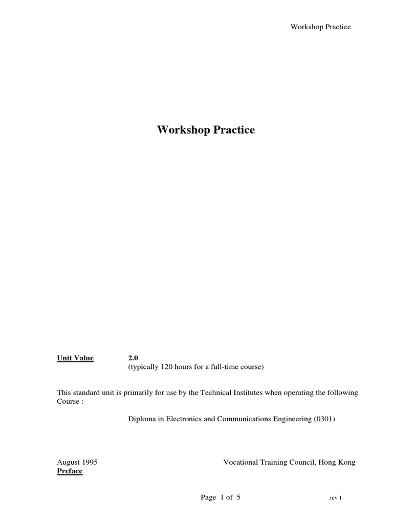 Workshop Practice 1 | PDF | Electrical Wiring | Cable