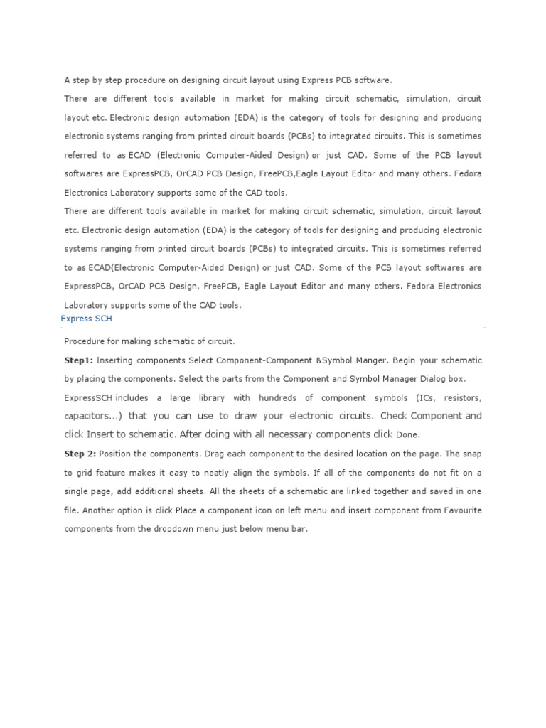 A Step by Step Procedure On Designing Circuit Layout Using Express PCB ...