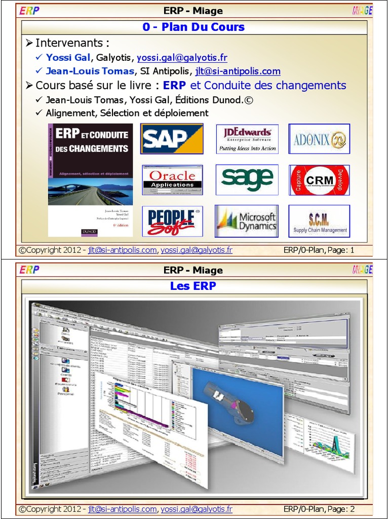 ERP Cours 1 | PDF | Logiciel en tant que service | Progiciel de gestion ...