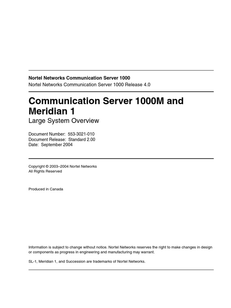 553-3021-010 - 2.00 - CS1000 System Overview | PDF | Electromagnetic Interference | Computer Network