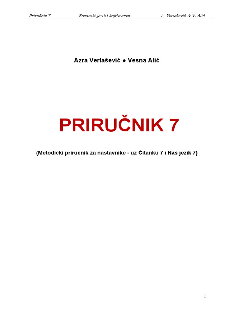 Prirucnik Za Nastavnike 6 Razred | PDF