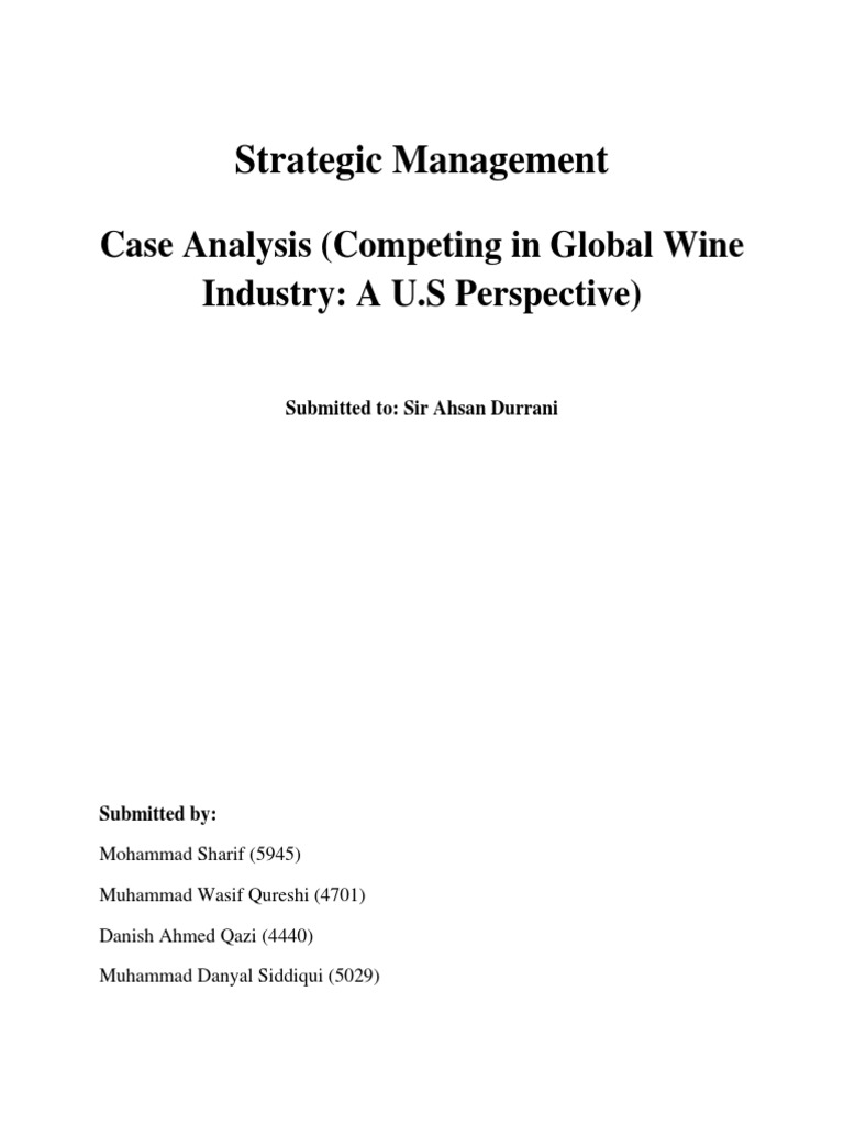 Global Wine Industry Case Study | PDF | Wine | Competition