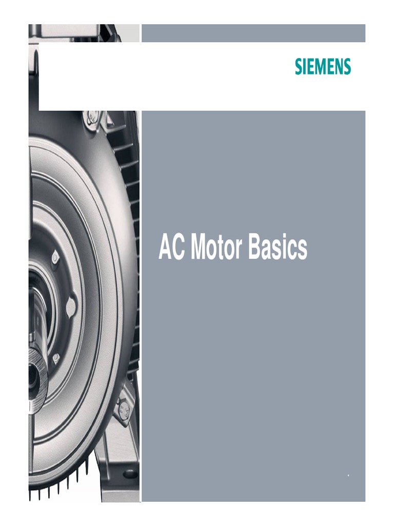 Siemens Ac Motor Basics | PDF | Electric Motor | Electrical Components
