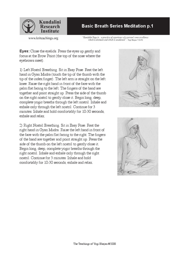 Basic Breath Series | PDF | Breathing | Kundalini Yoga