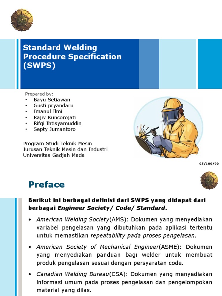 Standard Welding Procedure Specification | PDF